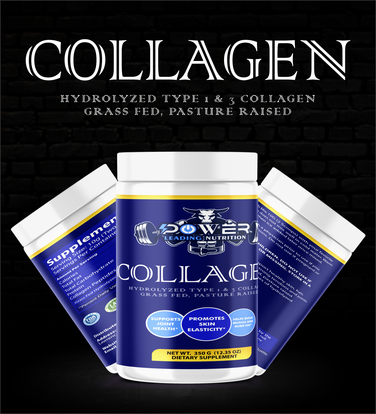 Collagen (Hydrolyzed Type 1 & 3 Collagen Grass Fed, Pasture Raised ...