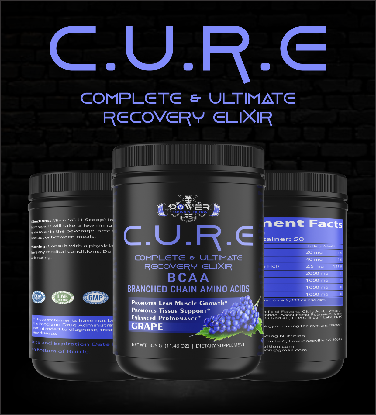 CURE Complete & Ultimate Recovery Elixir (Grape) – Power Leading Nutrition