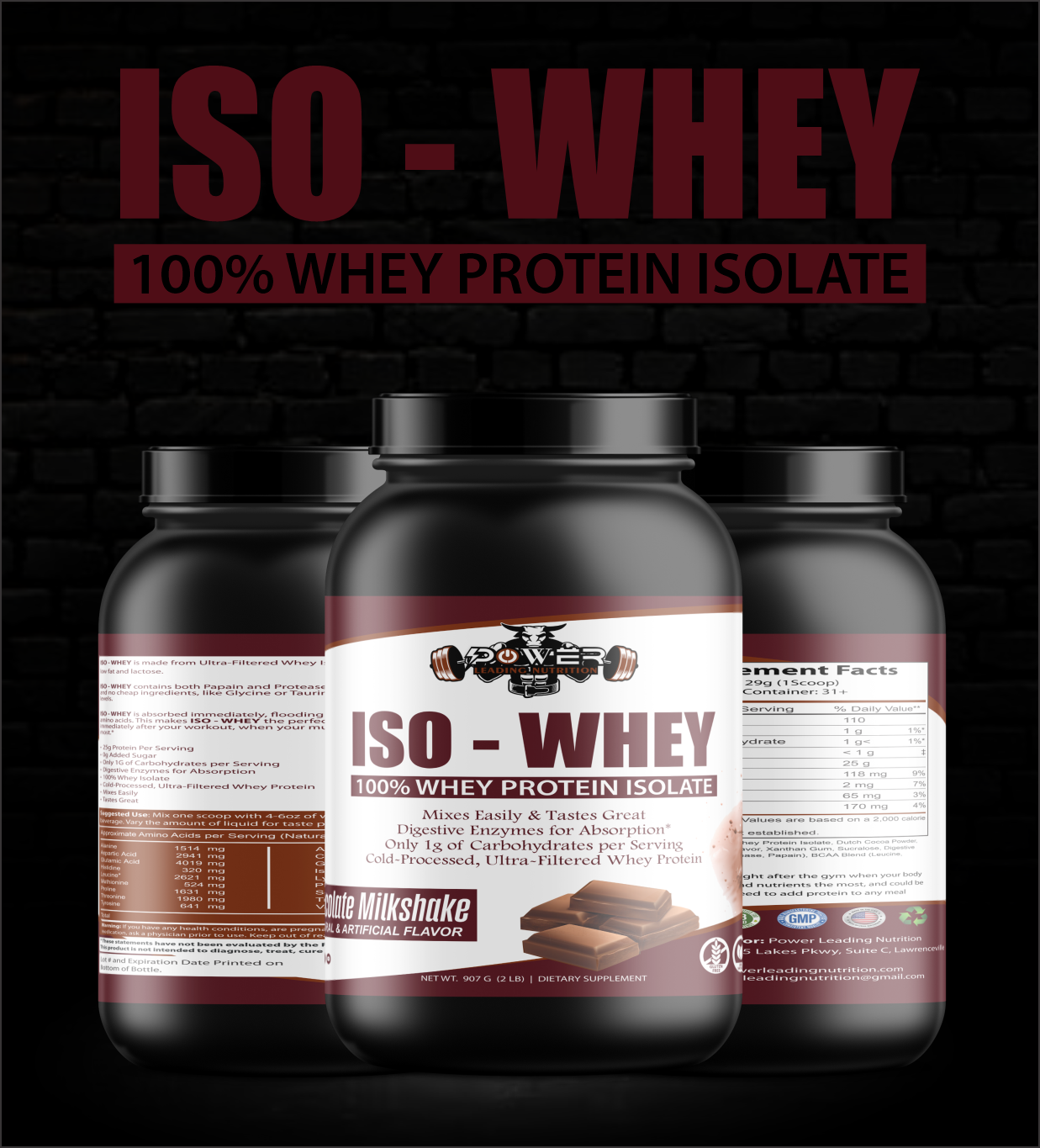 ISO - WHEY (Chocolate Milkshake) – Power Leading Nutrition
